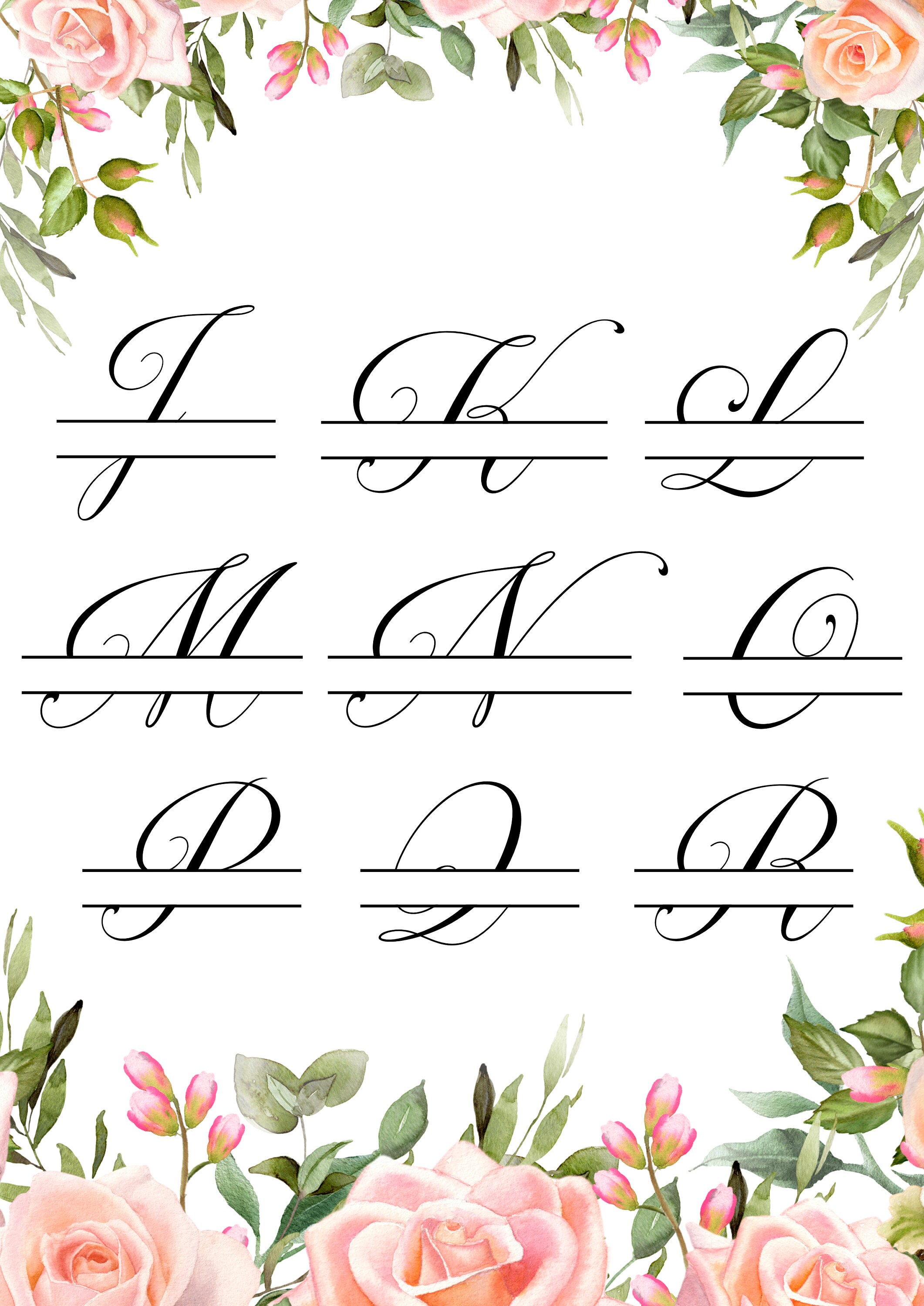 Elegant Monogram Font Elegant Svg Elegant Svg Bundle Elegant Alphabet ...