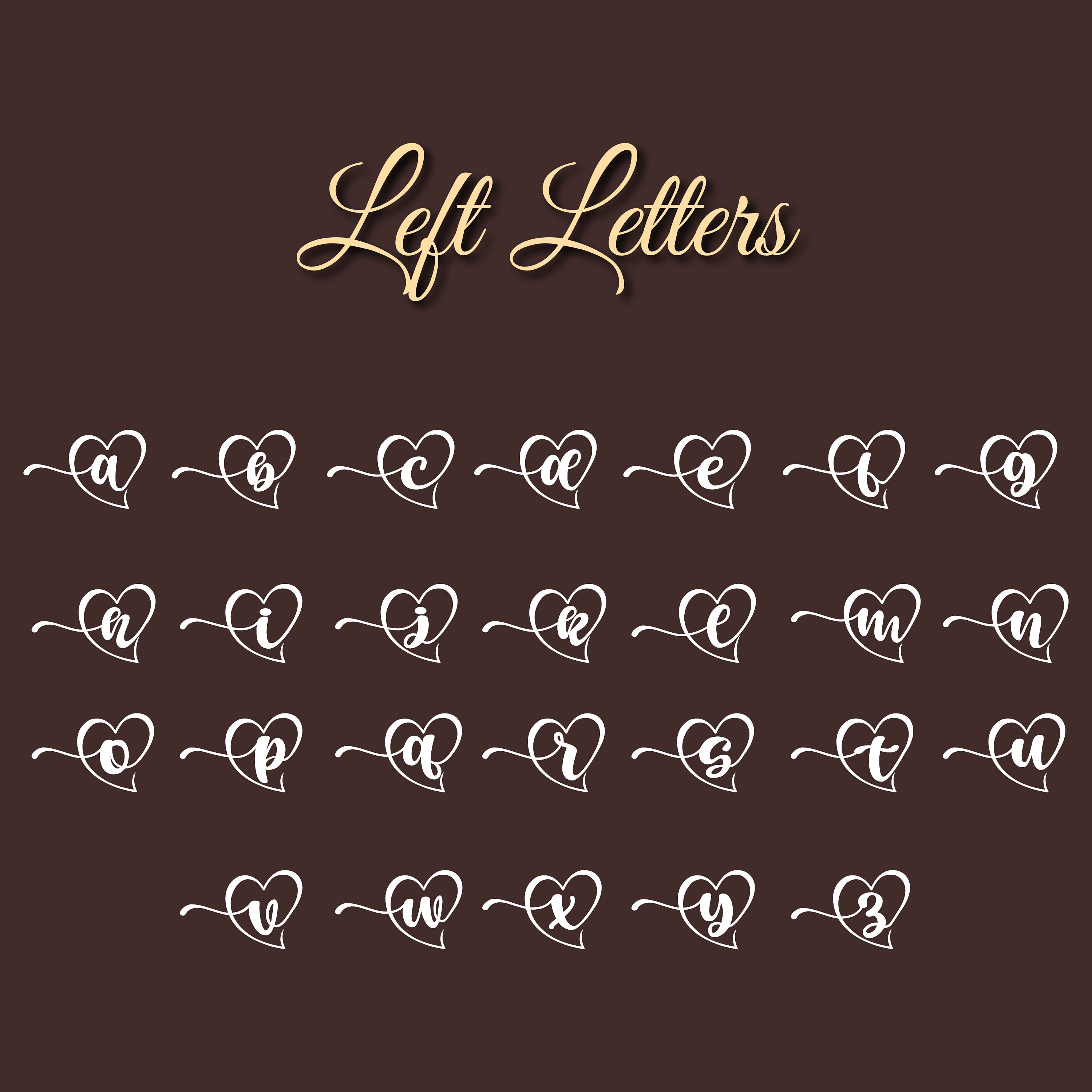 Love Monogram, Love Font Style, Love Font Symbol, Love Heart Font, Love ...