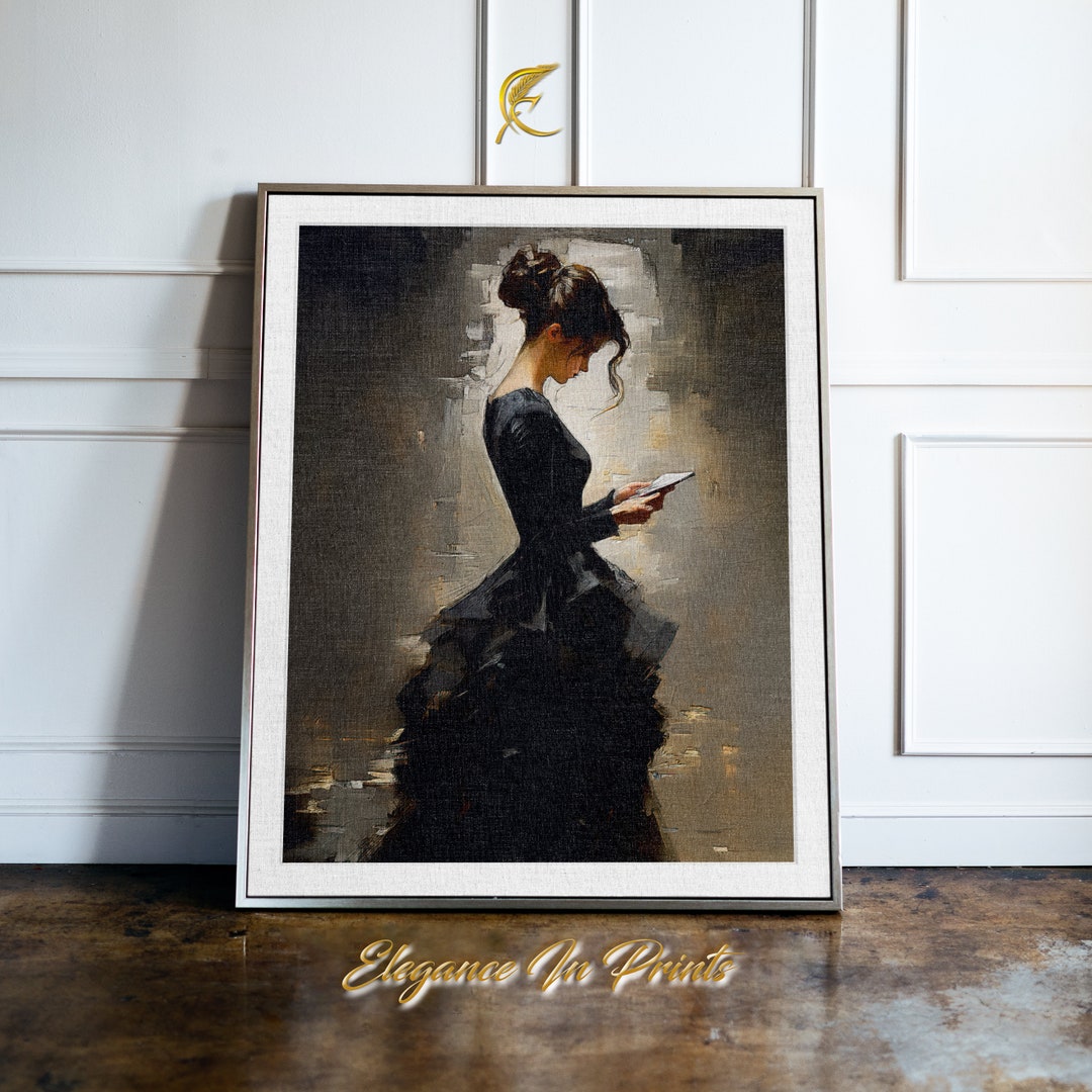 Woman Reading Print | Woman Reading Painting | Woman Reading Art Print ...