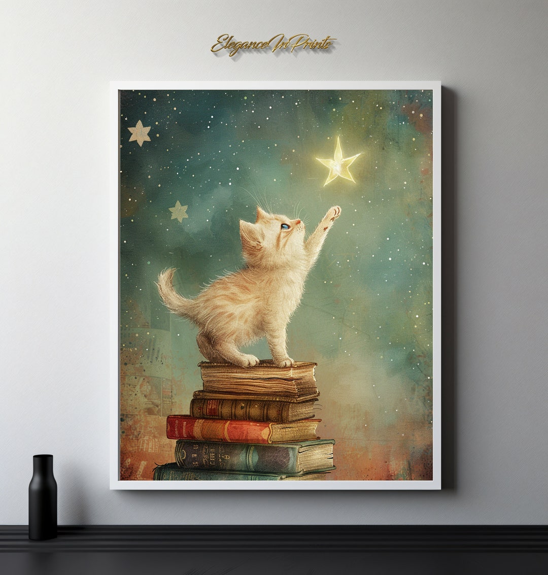Cat Art Print, Cat Print, Cat Wall Art, Cat Wall Decor, Cat Wall ...