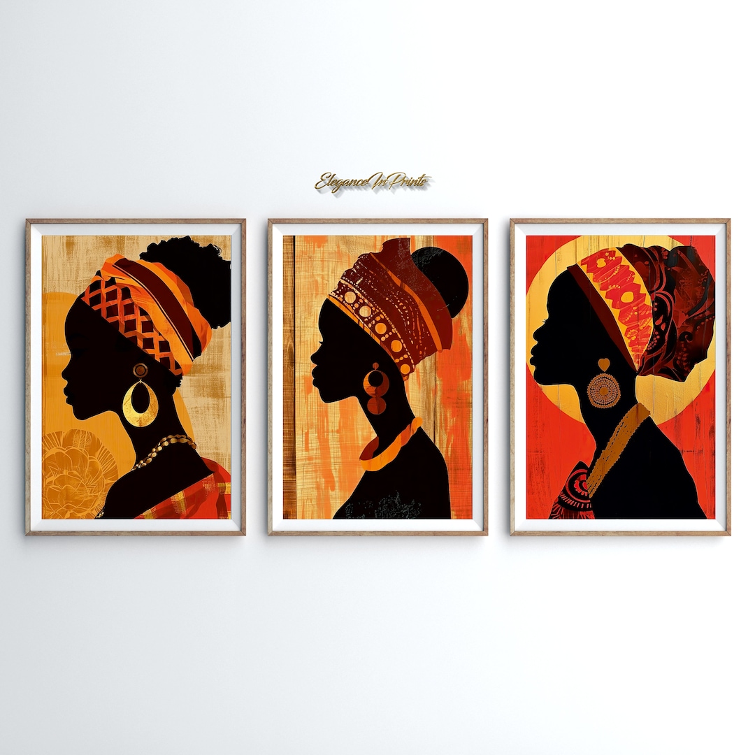 Black Woman Wall Art African Woman Wall Art Black Female Wall Art