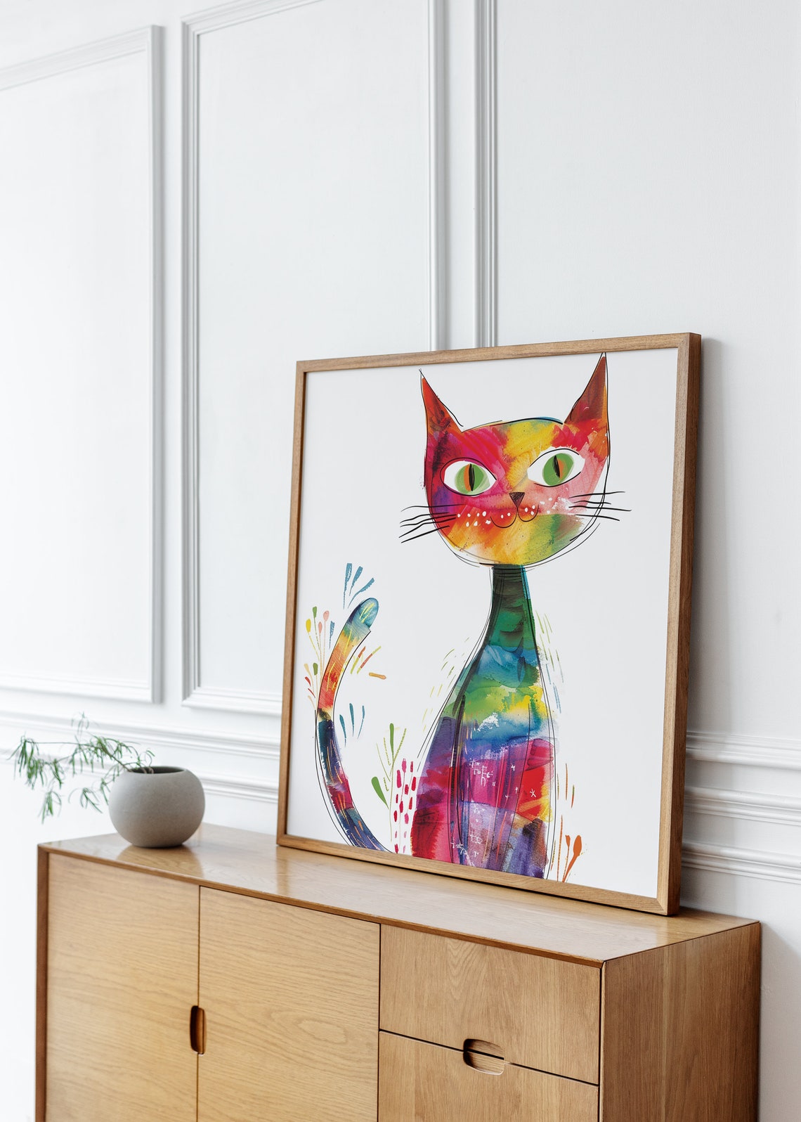 Cat Art Print, Cat Print, Cat Wall Art, Cat Wall Decor, Cat Wall ...