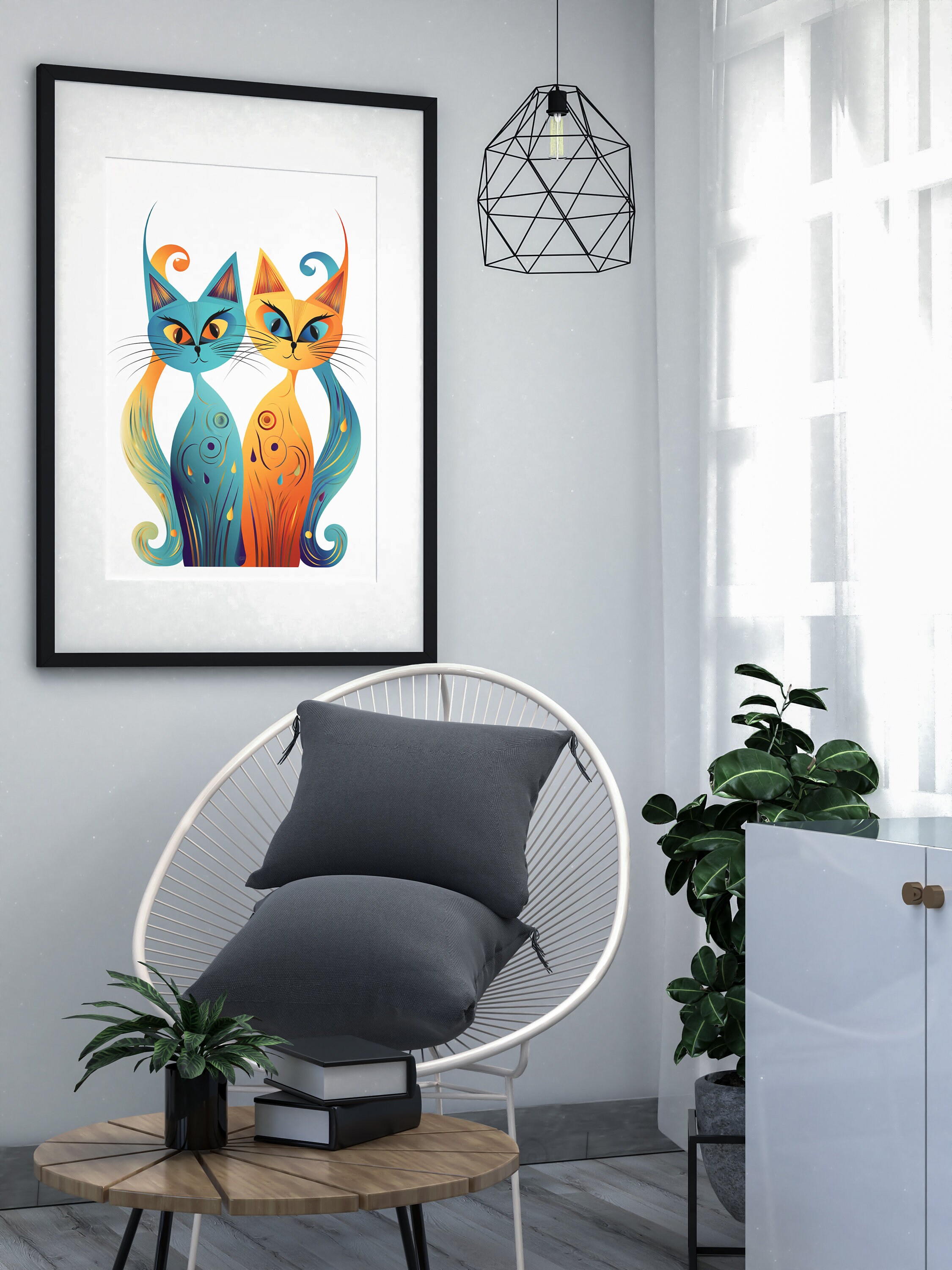 Cat Art Print, Cat Print, Cat Wall Art, Cat Wall Decor, Cat Wall ...