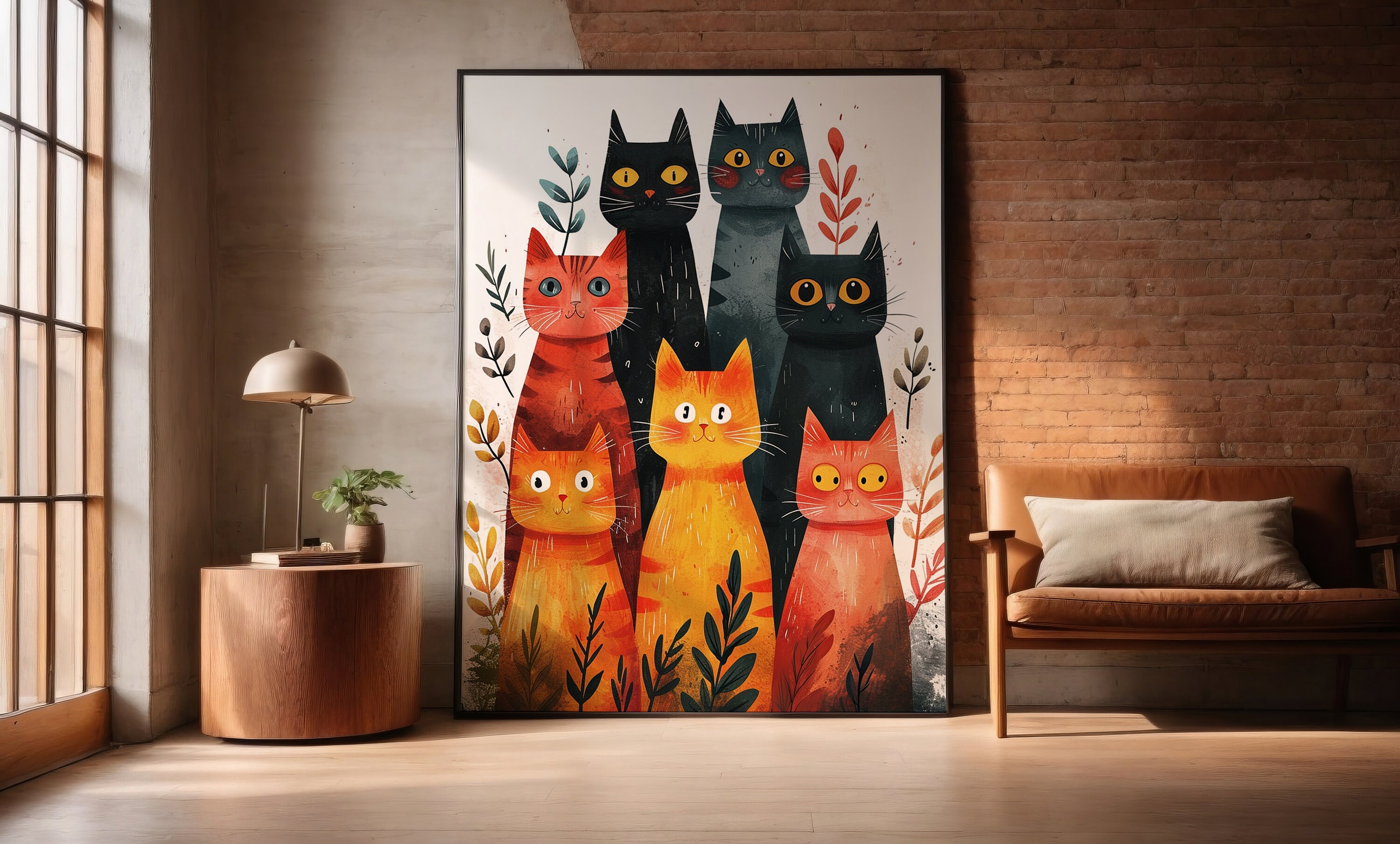 Cat Art Print, Cat Print, Cat Wall Art, Cat Wall Decor, Cat Wall ...