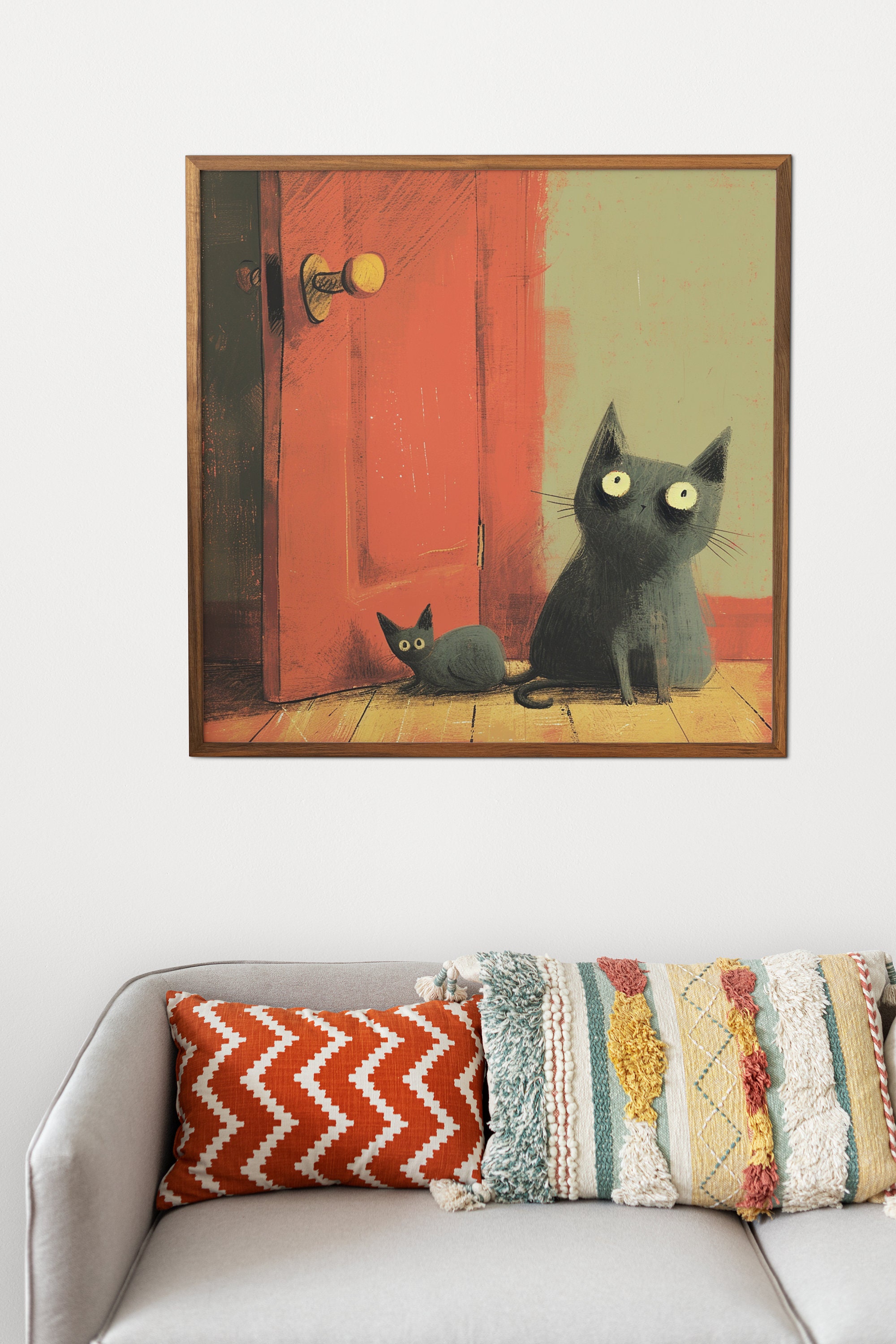 Cat Art Print, Cat Print, Cat Wall Art, Cat Wall Decor, Cat Wall ...