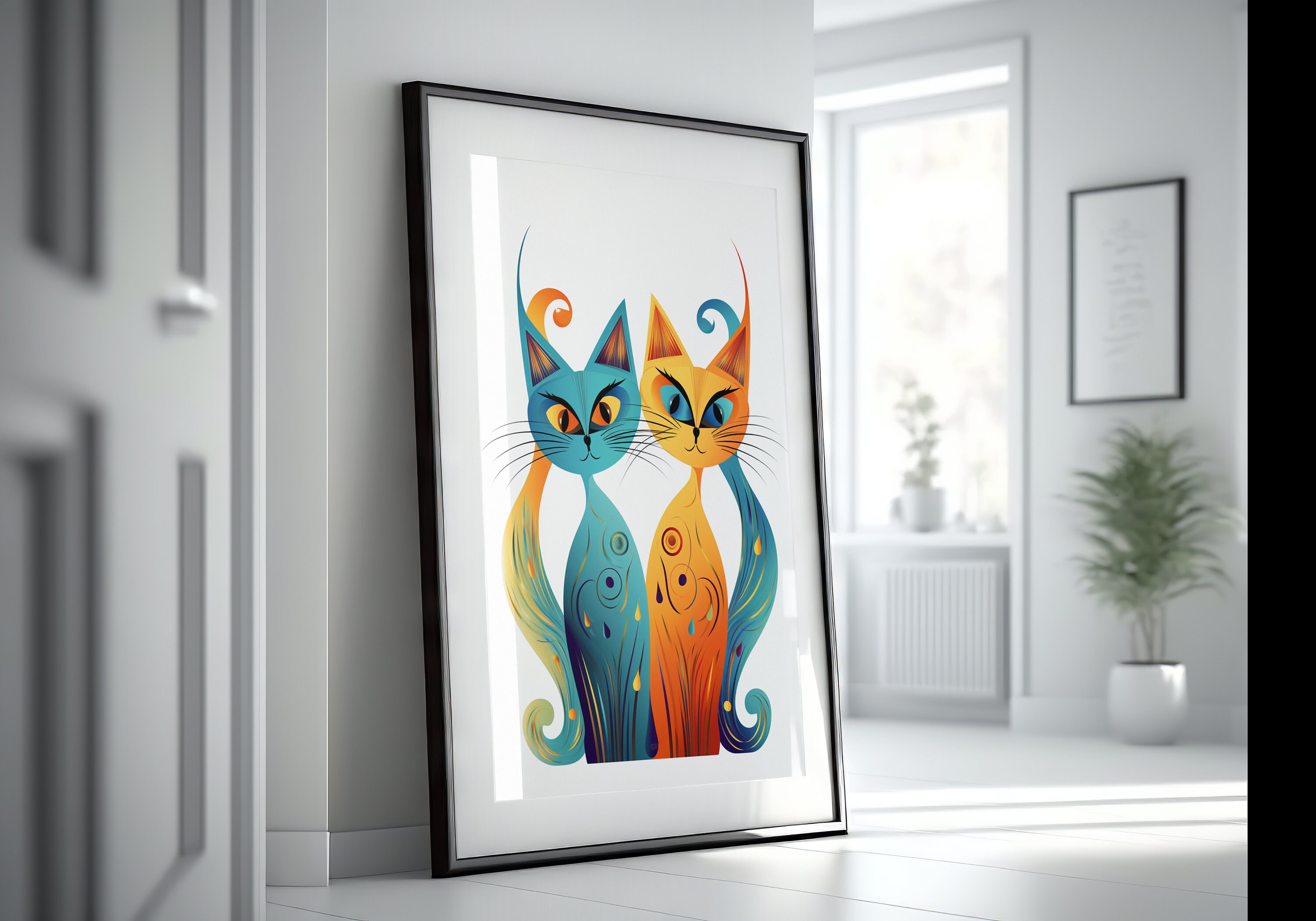Cat Art Print, Cat Print, Cat Wall Art, Cat Wall Decor, Cat Wall ...