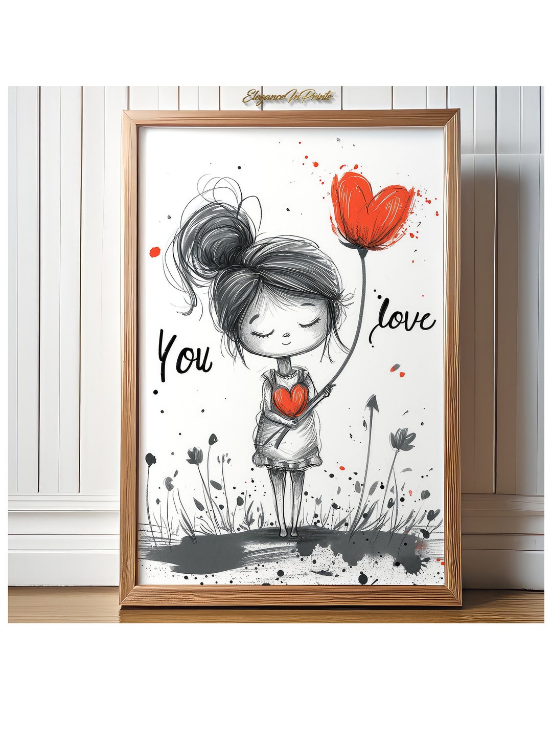 Liebes-Wanddekoration, wunderschönes Gemälde der Liebe, Liebesgemälde ...