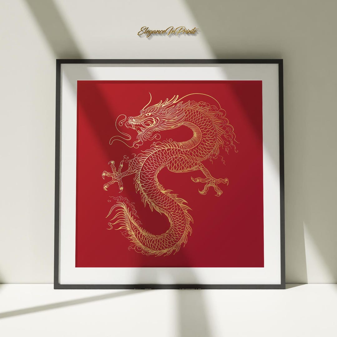 Dragon Painting, Dragon Wall Art, Chinese Dragon Painting, Japan Dragon ...
