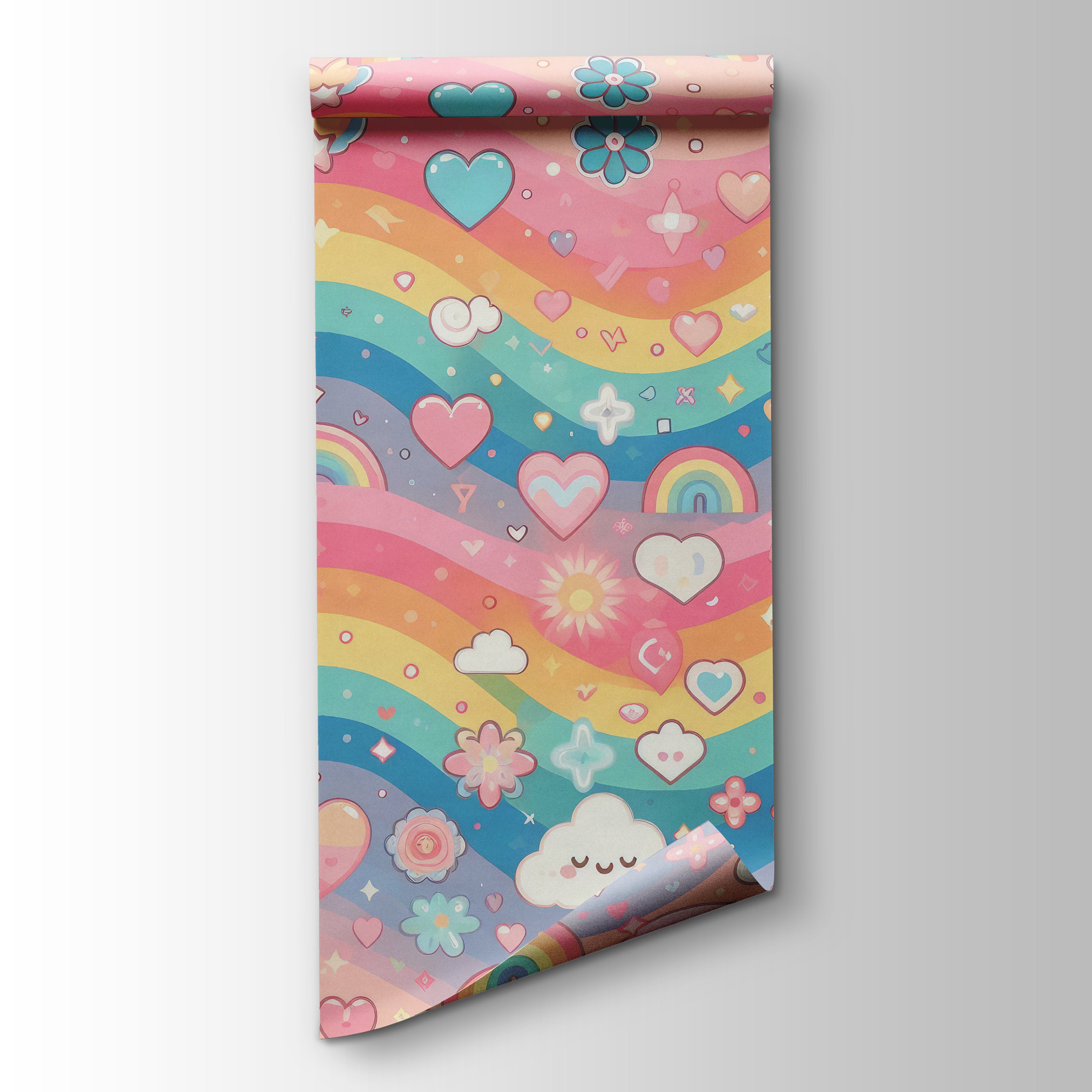 Rainbow Digital Paper, Rainbow Star Digital Paper, Rainbow Background ...