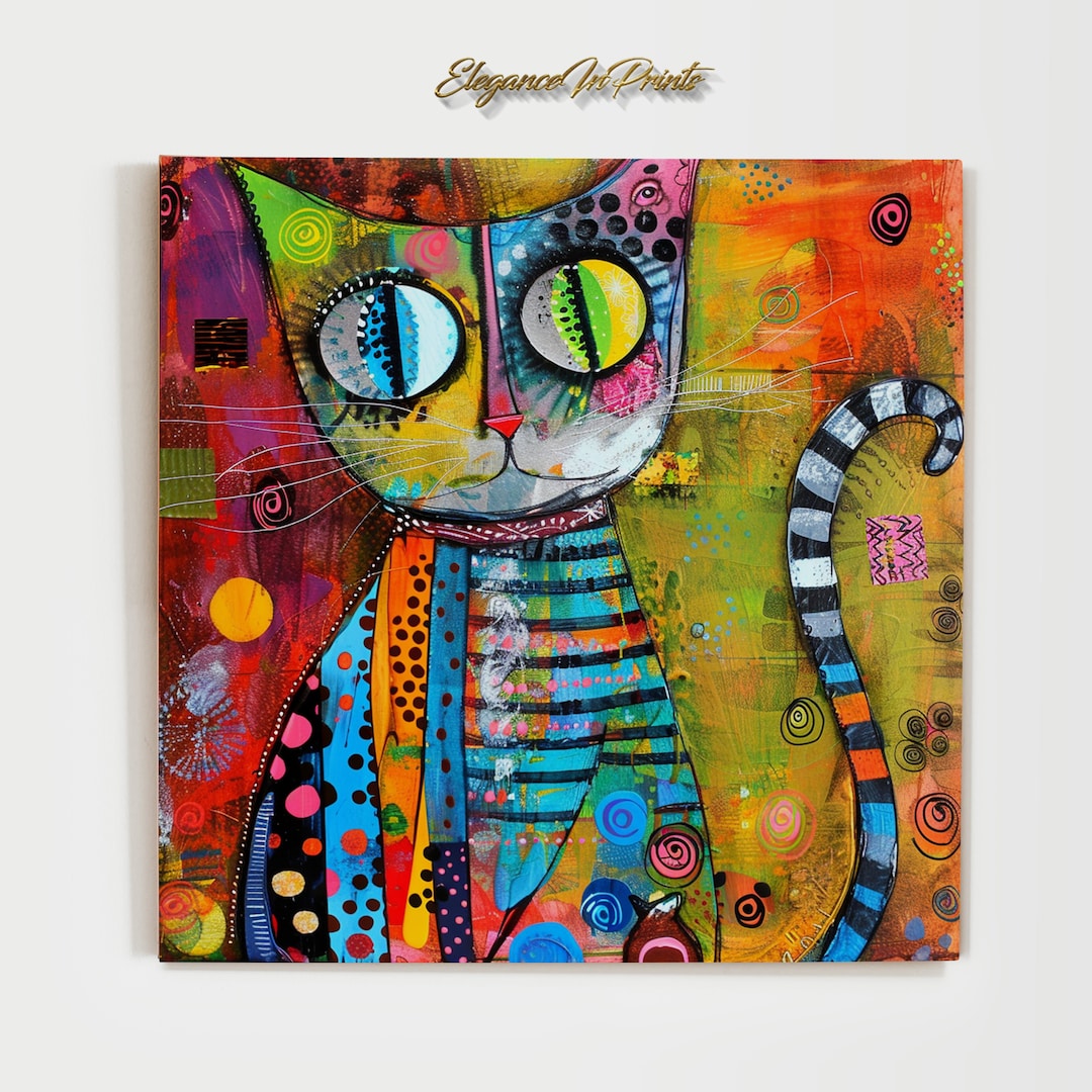 Cat Art Print, Cat Print, Cat Wall Art, Cat Wall Decor, Cat Wall ...