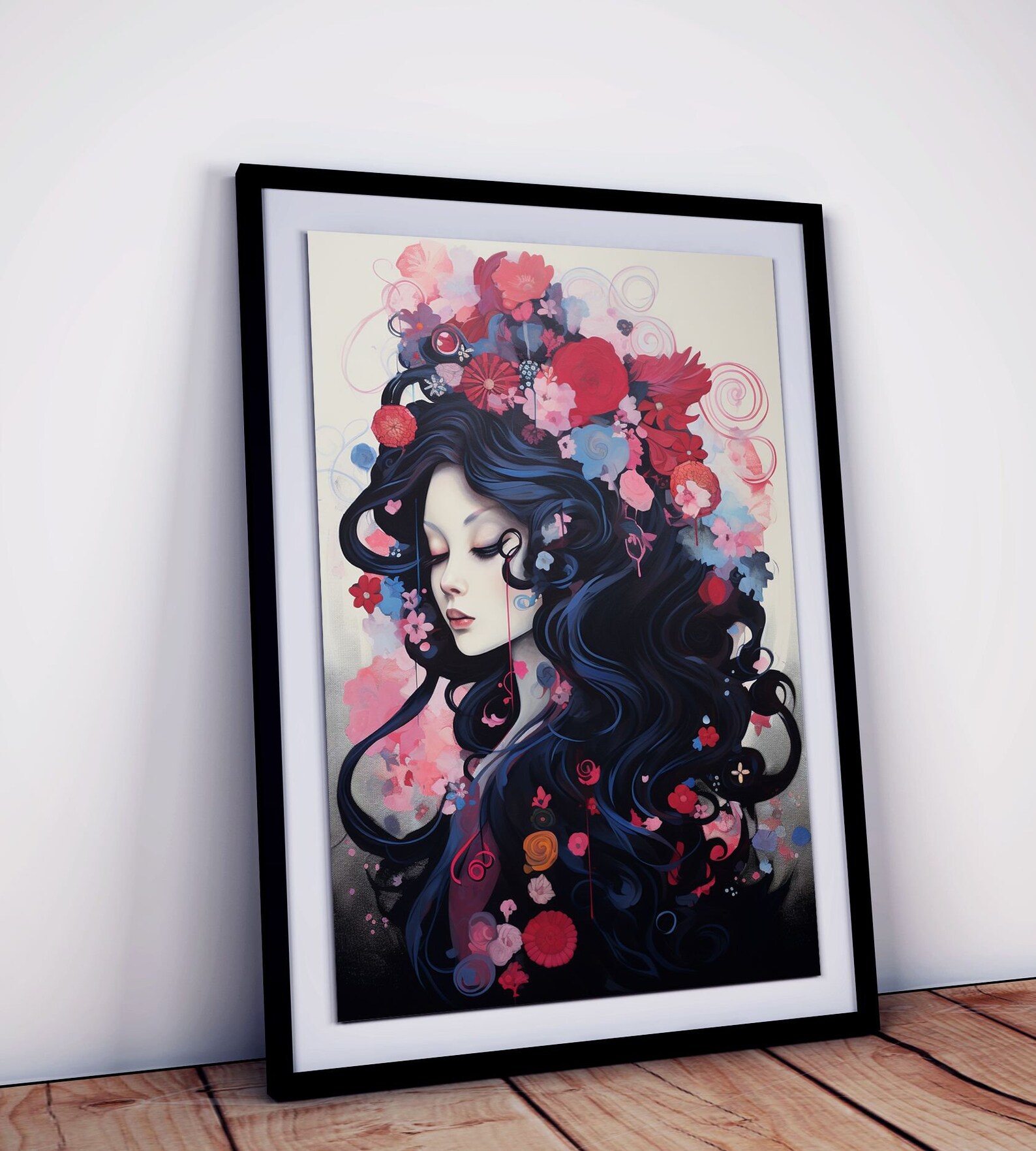 Japanese Woman Poster Oriental Art Print Japanese Wall Art - Etsy