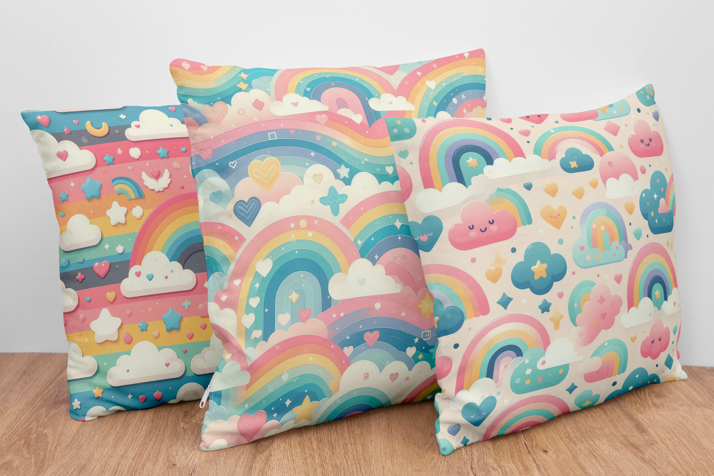 Rainbow Digital Paper, Rainbow Star Digital Paper, Rainbow Background ...