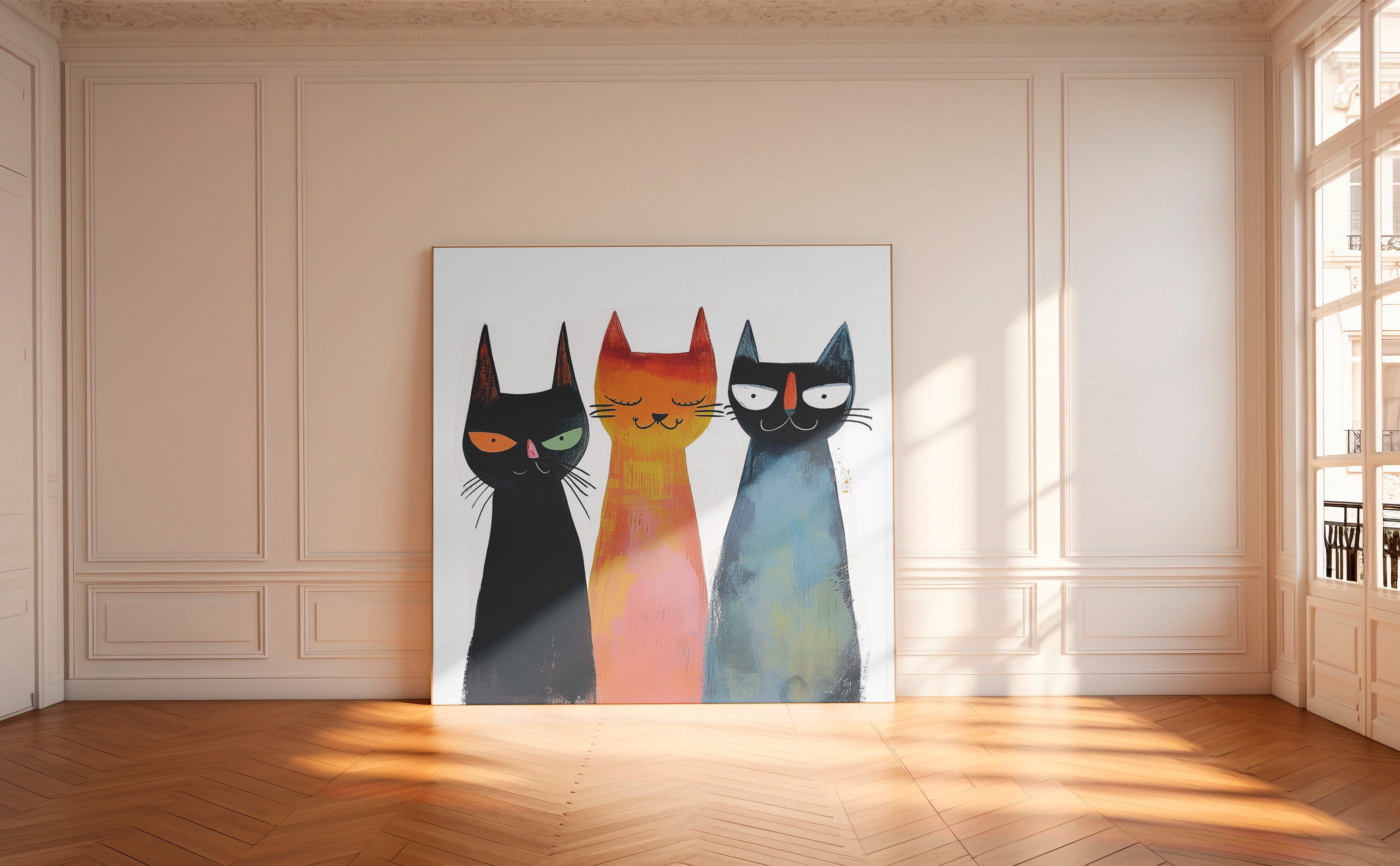 Cat Art Print, Cat Print, Cat Wall Art, Cat Wall Decor, Cat Wall ...