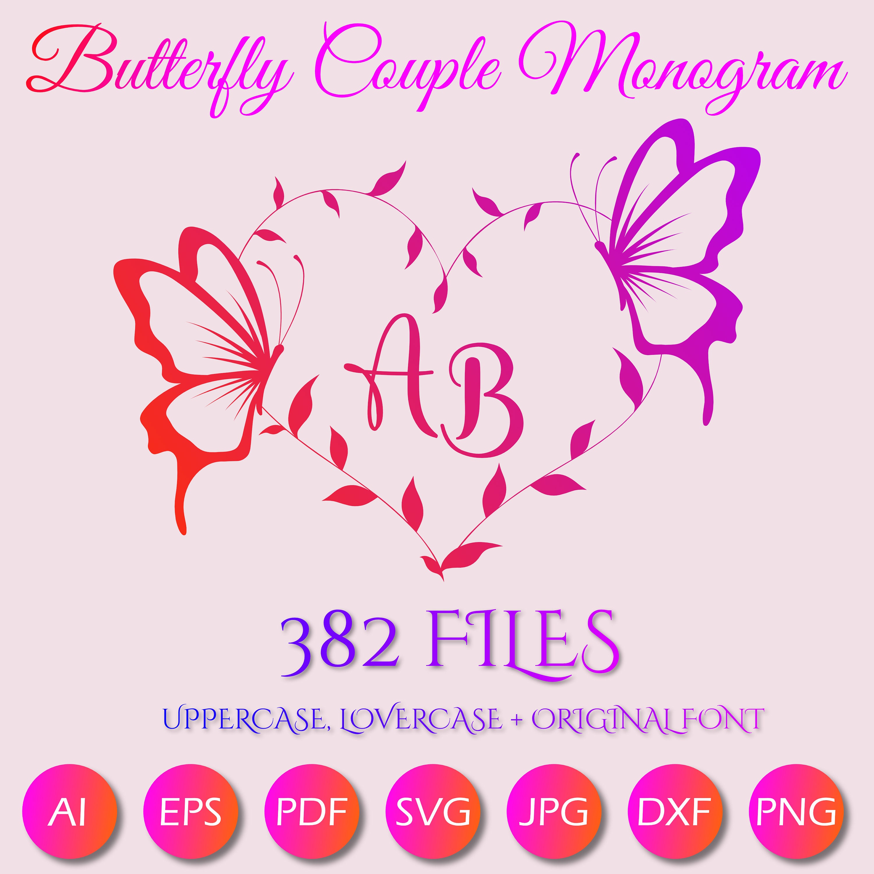 Butterfly Monogram Font Butterfly Svg Butterfly Svg Bundle Butterfly ...