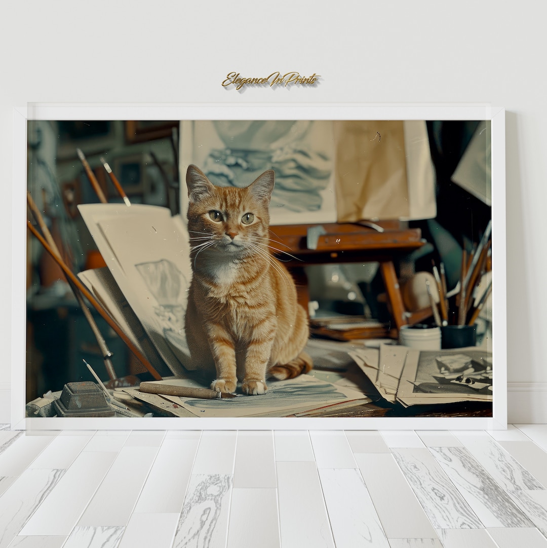 Cat Art Print, Cat Print, Cat Wall Art, Cat Wall Decor, Cat Wall ...