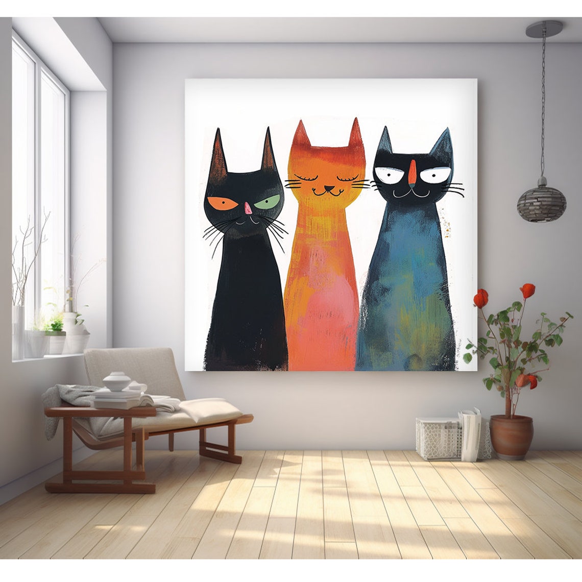 Cat Art Print, Cat Print, Cat Wall Art, Cat Wall Decor, Cat Wall ...