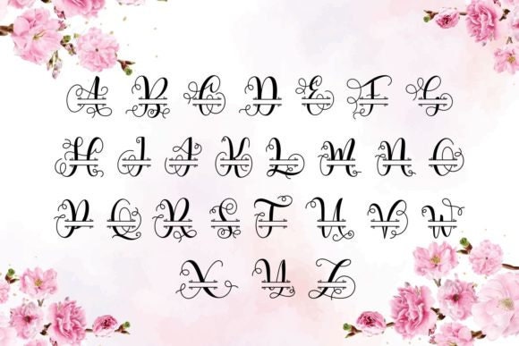 Elegant Monogram Font Elegant Svg Elegant Svg Bundle Elegant Alphabet ...