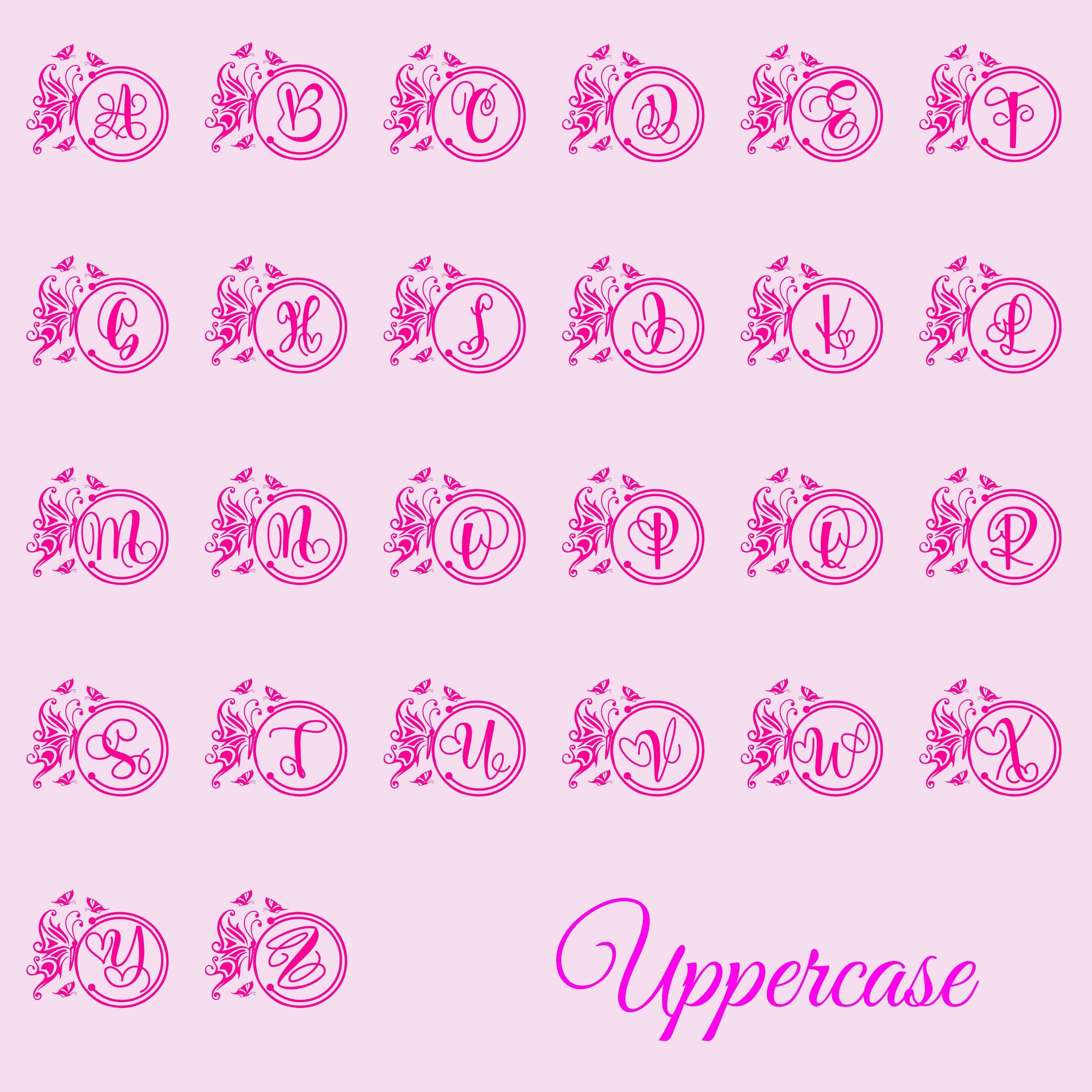 Butterfly Monogram Font Butterfly Svg Butterfly Svg Bundle Butterfly ...