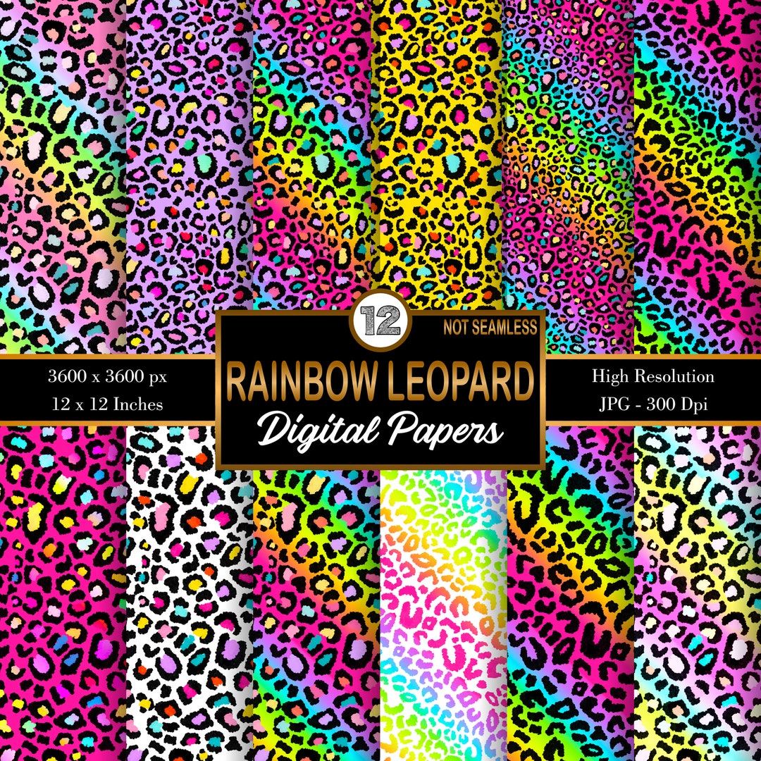 Rainbow Digital Paper Rainbow Star Digital Paper Rainbow Background ...