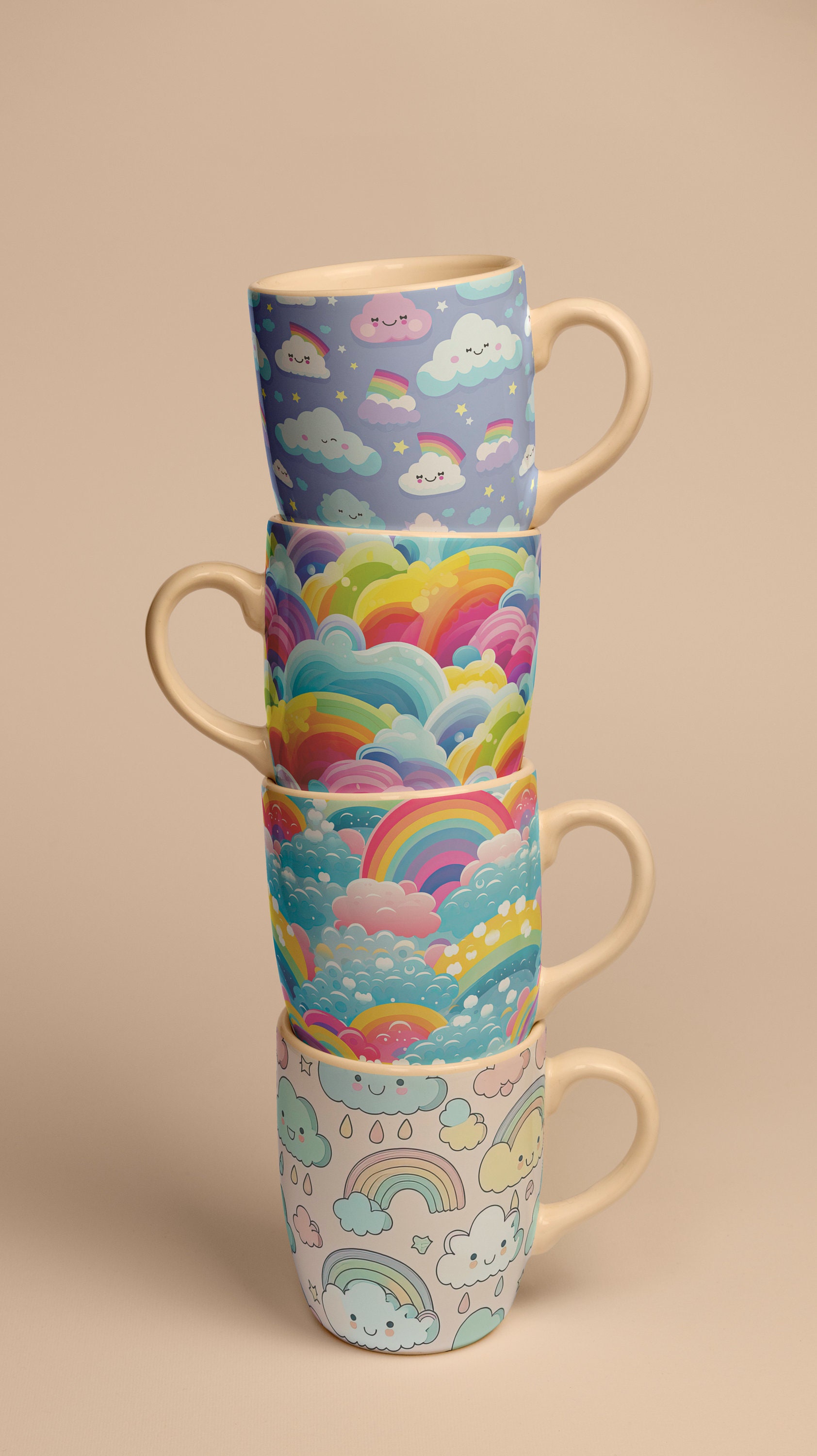 Rainbow Digital Paper | Rainbow Star Digital Paper | Rainbow Background ...