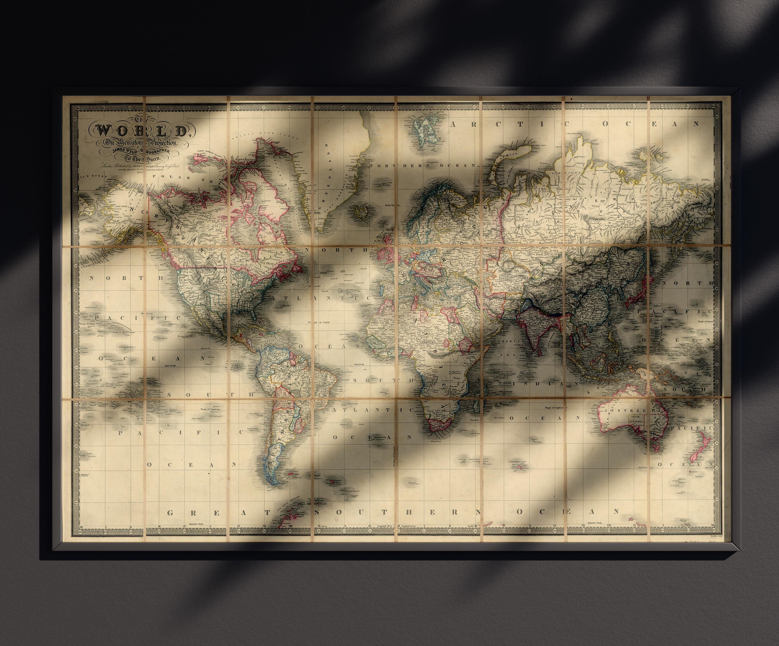 World Map Print, Digital World Map, Download World Map With Countries ...