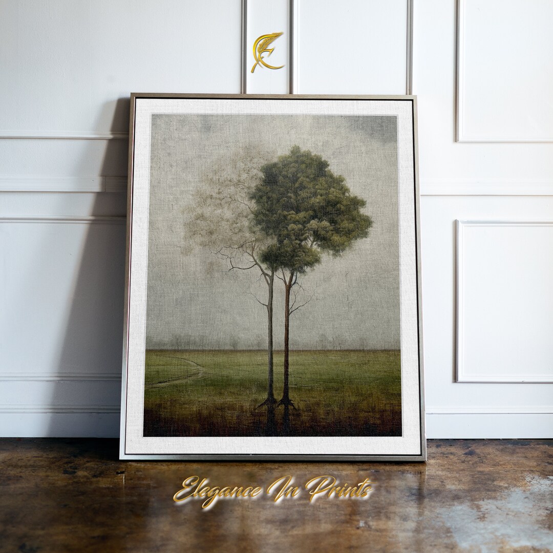 Vintage Tree Print | Tree Painting Art | Tree Painting | Nature Artwork ...