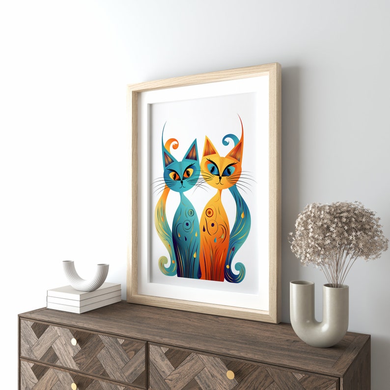 Cat Art Print, Cat Print, Cat Wall Art, Cat Wall Decor, Cat Wall ...