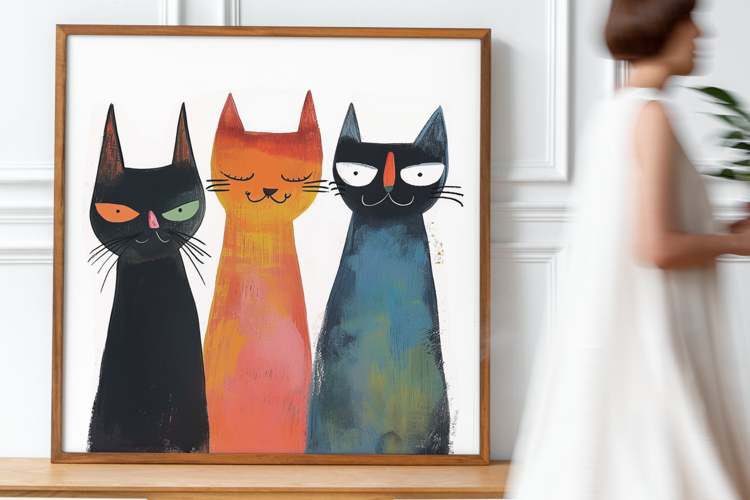 Cat Art Print, Cat Print, Cat Wall Art, Cat Wall Decor, Cat Wall ...