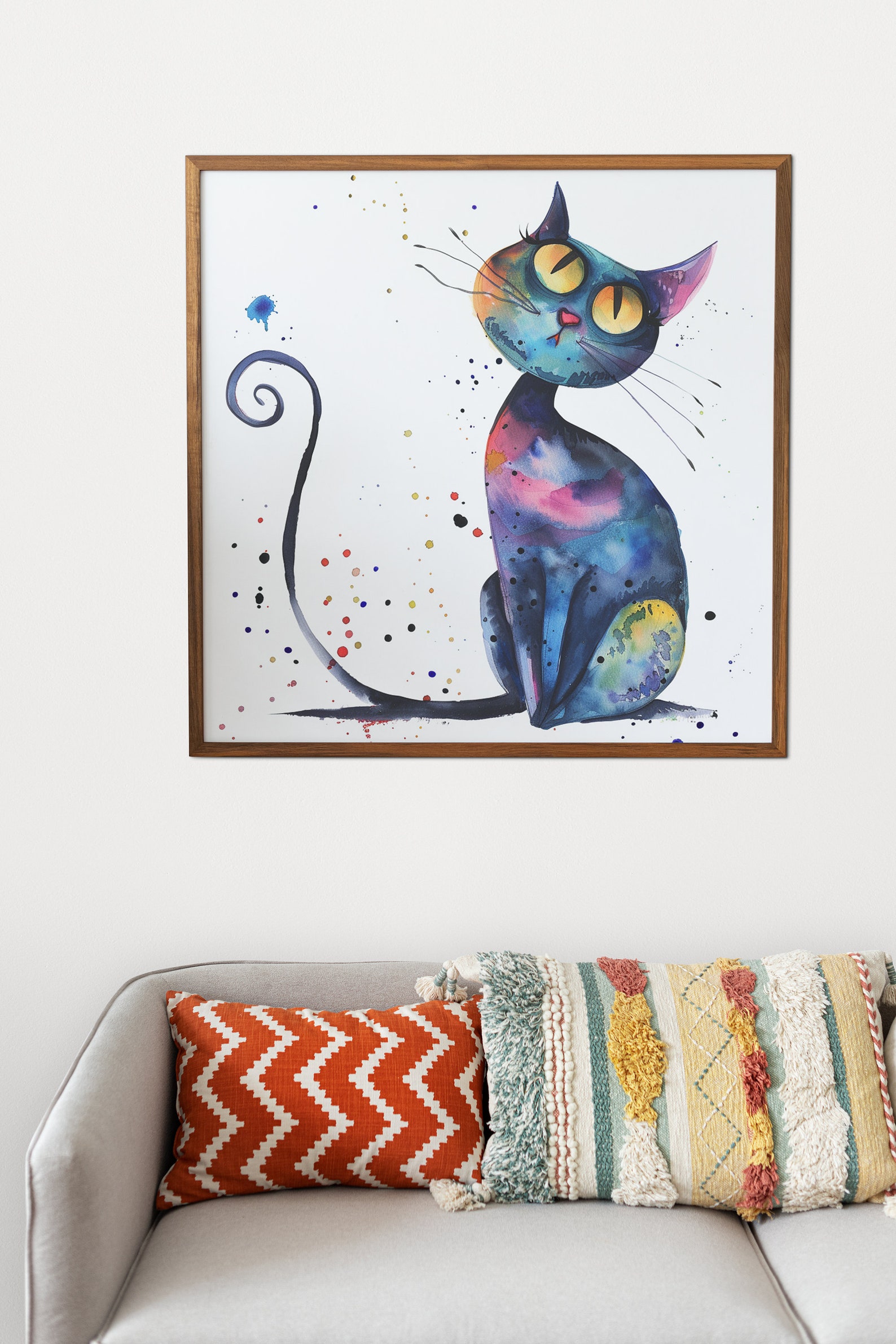 Cat Art Print, Cat Print, Cat Wall Art, Cat Wall Decor, Cat Wall ...