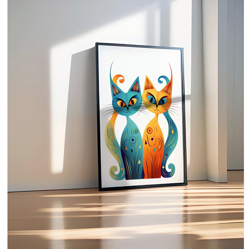 Cat Art Print, Cat Print, Cat Wall Art, Cat Wall Decor, Cat Wall ...