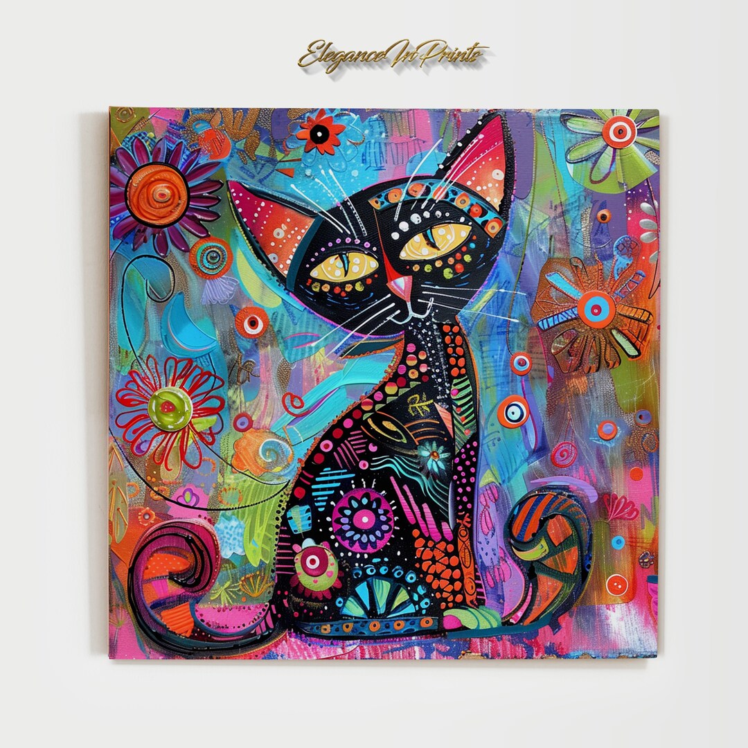 Cat Art Print, Cat Print, Cat Wall Art, Cat Wall Decor, Cat Wall ...
