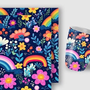 Rainbow Digital Paper | Rainbow Star Digital Paper | Rainbow Background ...