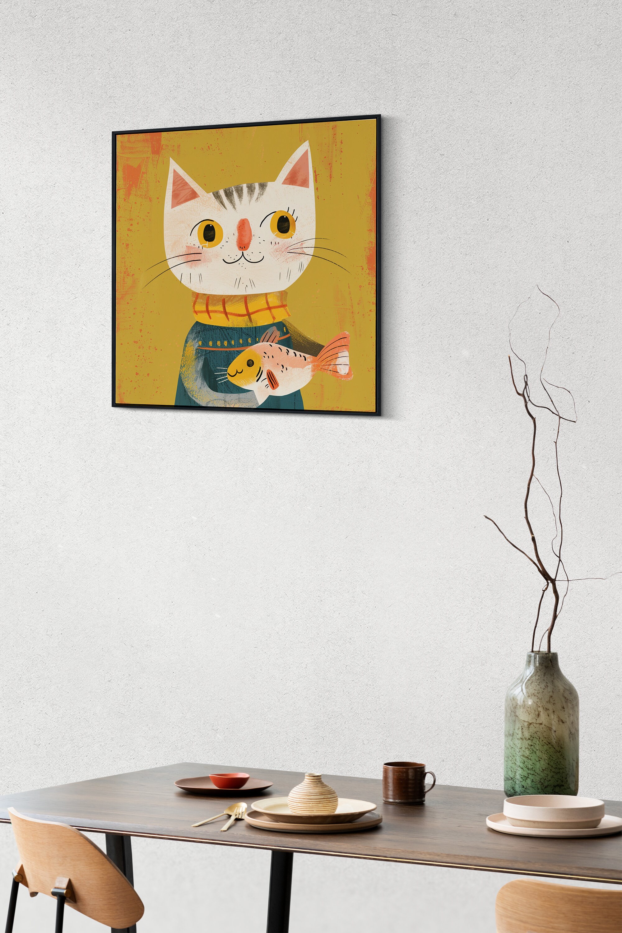 Cat Art Print, Cat Print, Cat Wall Art, Cat Wall Decor, Cat Wall ...