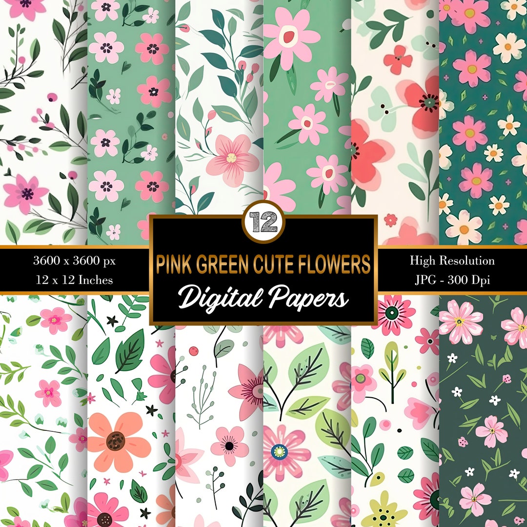 Floral Seamless Pattern, Digital Patterns, Digital Sewing Pattern ...