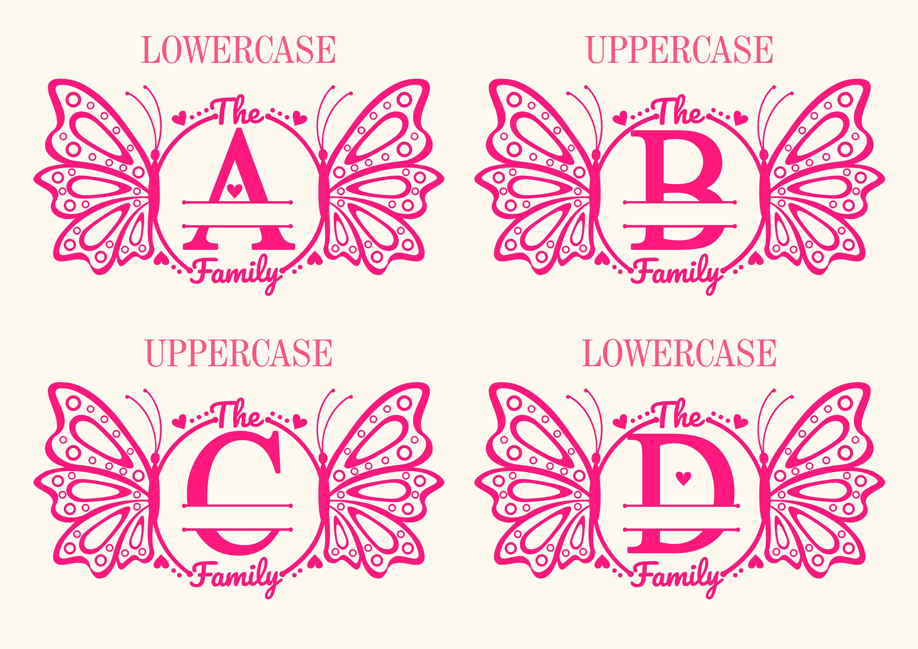 Butterfly Monogram Font Butterfly Svg Butterfly Svg Bundle - Etsy