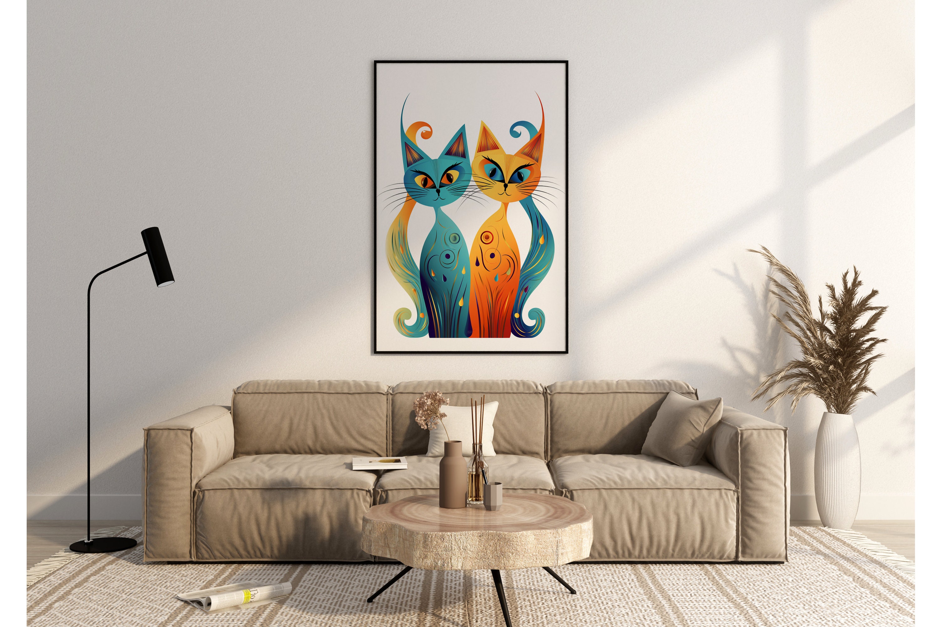 Cat Art Print, Cat Print, Cat Wall Art, Cat Wall Decor, Cat Wall ...
