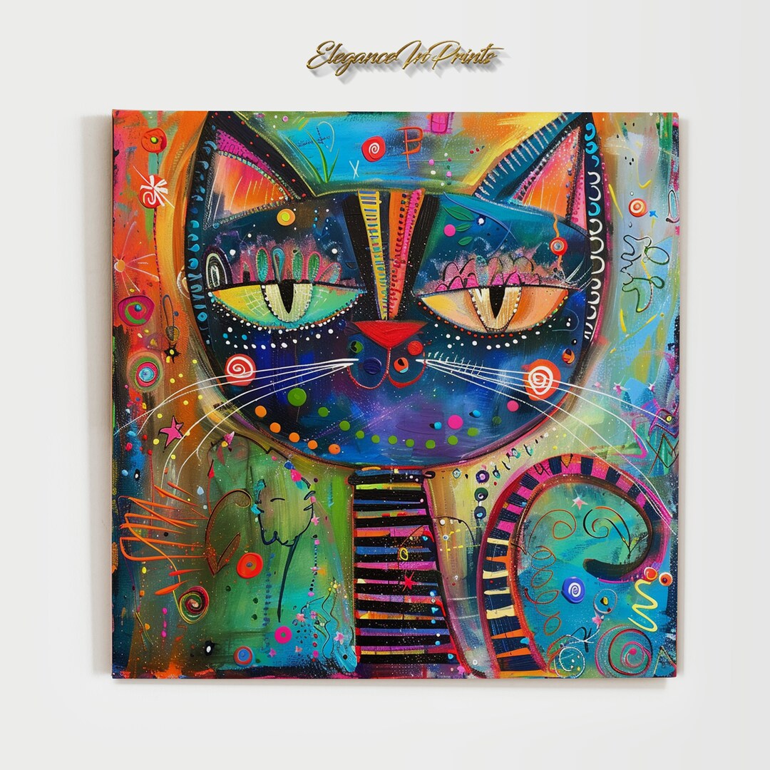 Cat Art Print, Cat Print, Cat Wall Art, Cat Wall Decor, Cat Wall ...