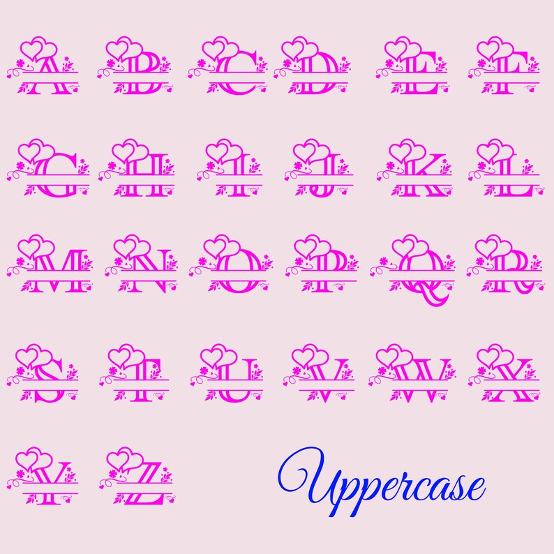 Love Monogram, Love Font Style, Love Font Symbol, Love Heart Font, Love ...