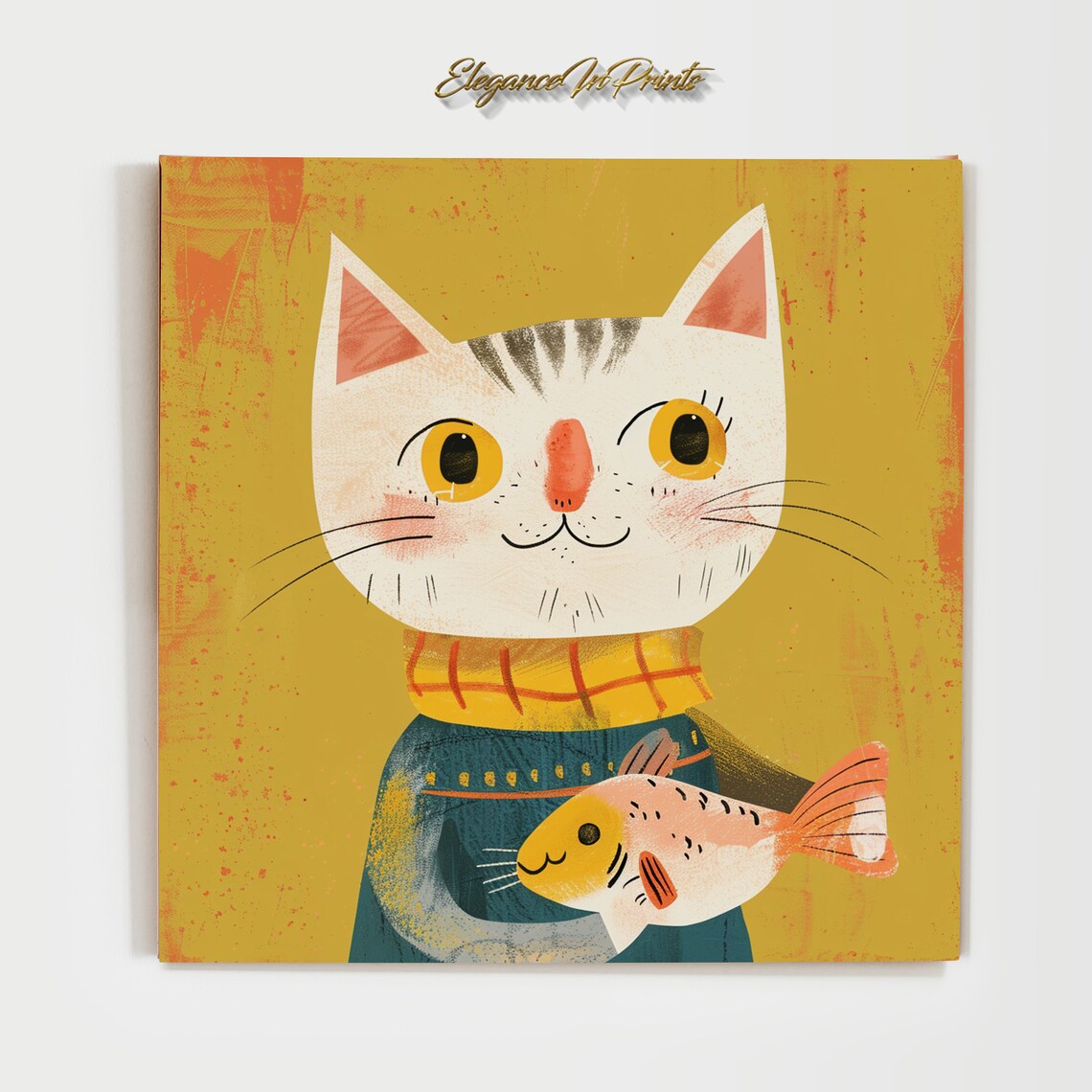 Cat Art Print, Cat Print, Cat Wall Art, Cat Wall Decor, Cat Wall ...
