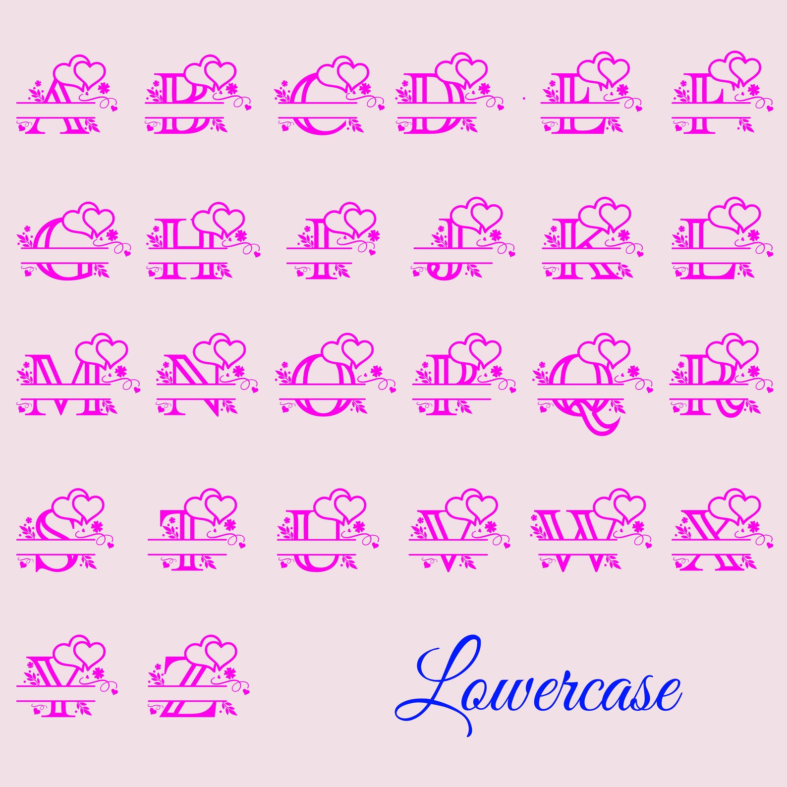 Love Monogram, Love Font Style, Love Font Symbol, Love Heart Font, Love ...