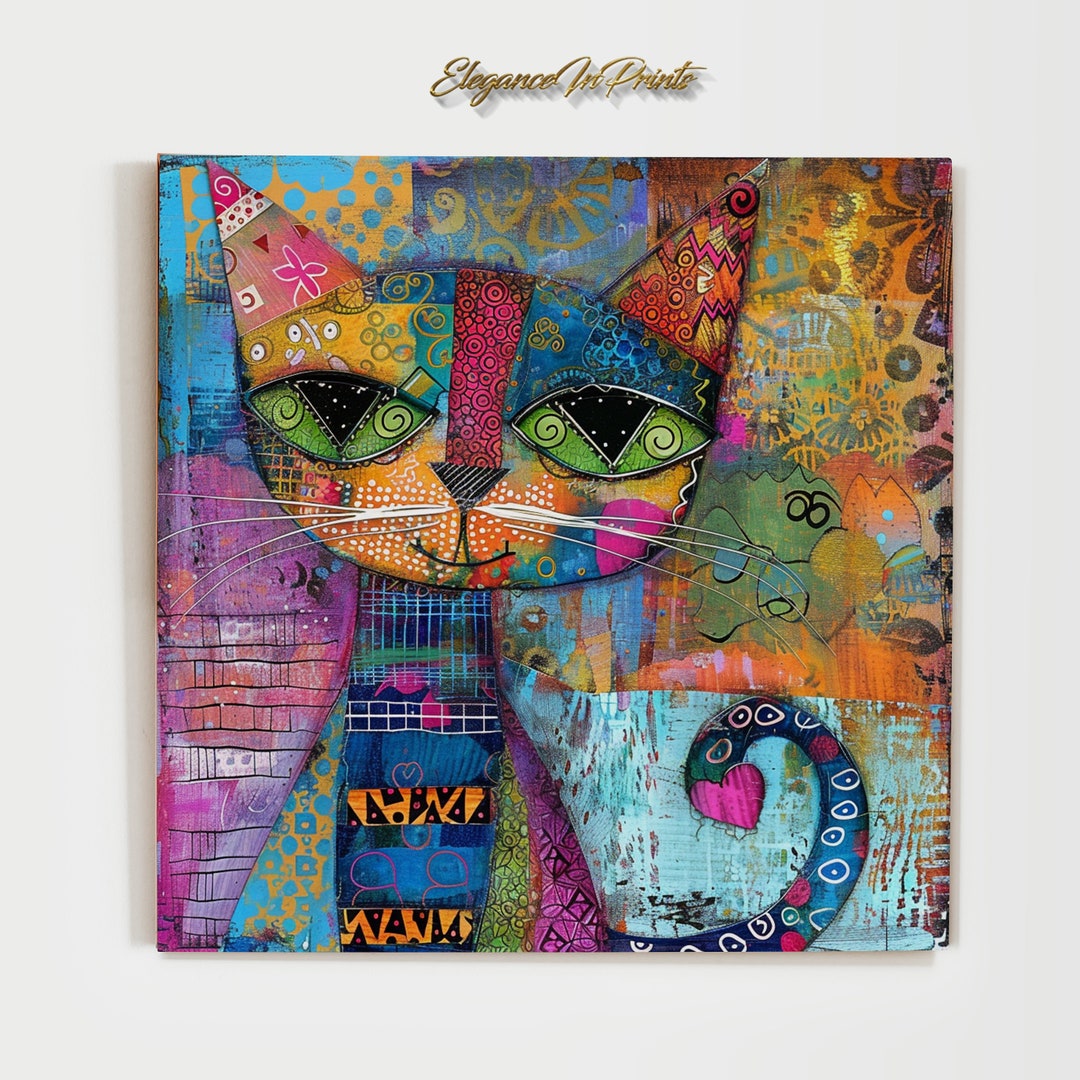 Cat Art Print, Cat Print, Cat Wall Art, Cat Wall Decor, Cat Wall ...