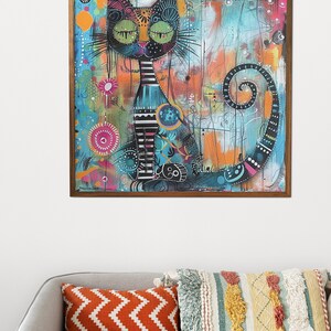 Cat Art Print, Cat Print, Cat Wall Art, Cat Wall Decor, Cat Wall ...