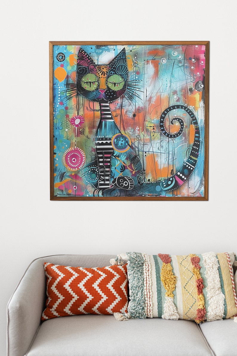 Cat Art Print, Cat Print, Cat Wall Art, Cat Wall Decor, Cat Wall ...