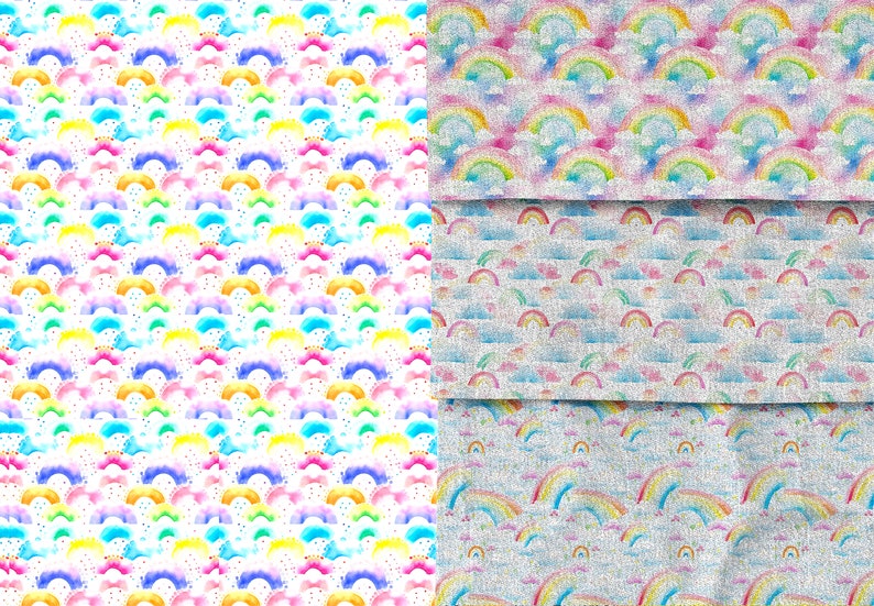 Rainbow Digital Paper, Rainbow Star Digital Paper, Rainbow Background ...