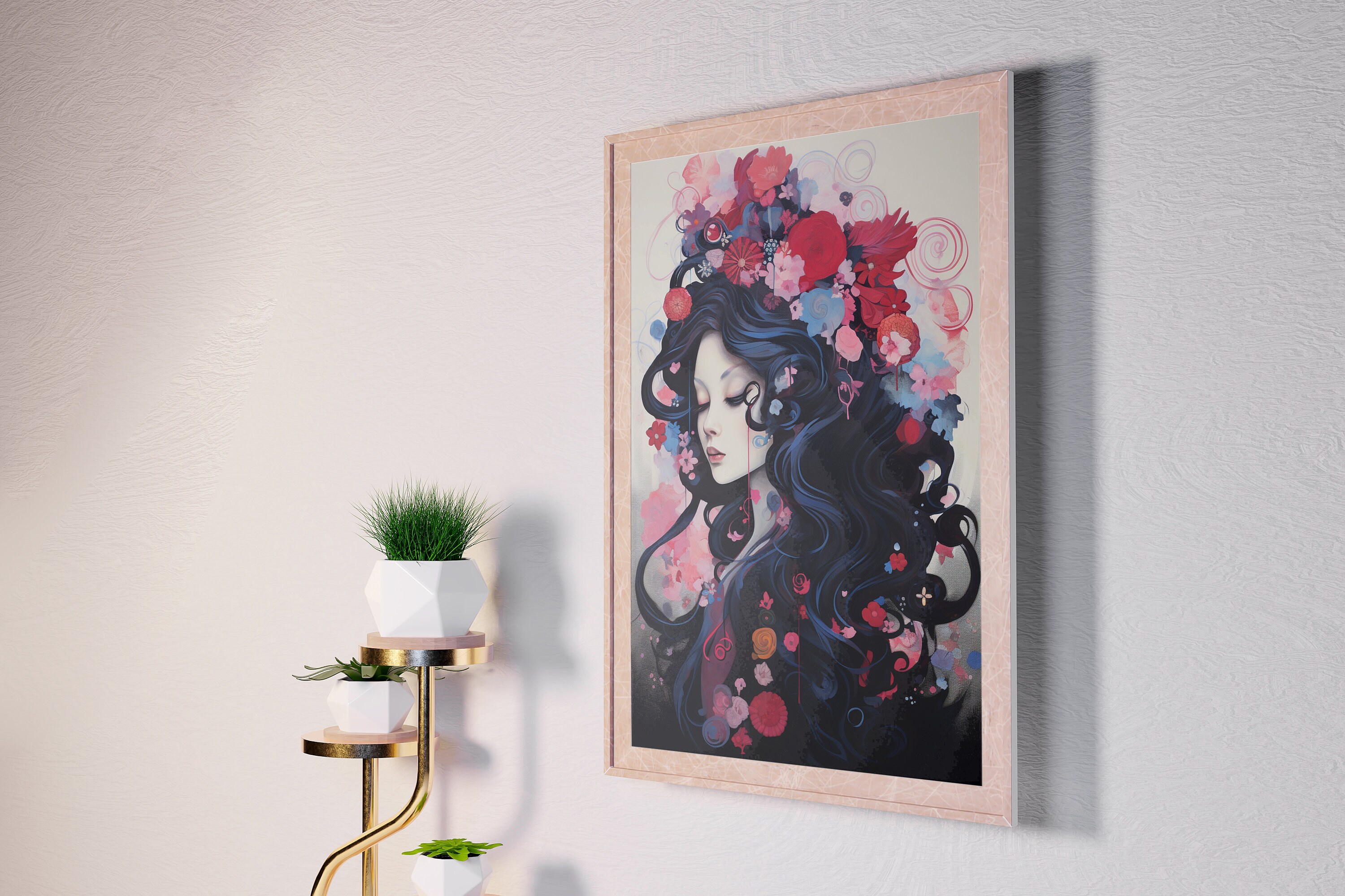 Japanese Woman Poster Oriental Art Print Japanese Wall Art - Etsy
