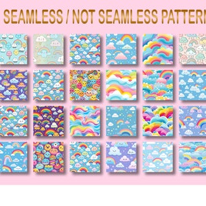 Rainbow Digital Paper | Rainbow Star Digital Paper | Rainbow Background ...