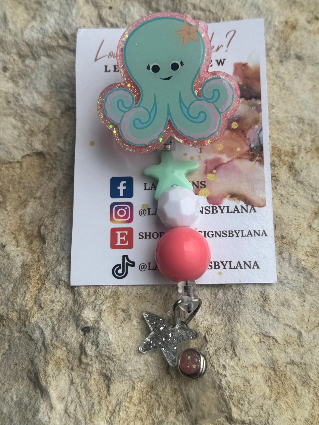 Octopus Badge Reel, Octopus Badge, Summer Badge Reel, Cute Badge Reel ...