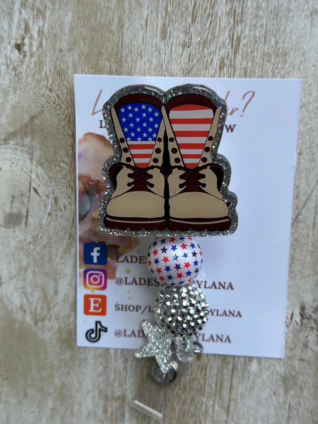 Combat Boots Badge Reel - Etsy