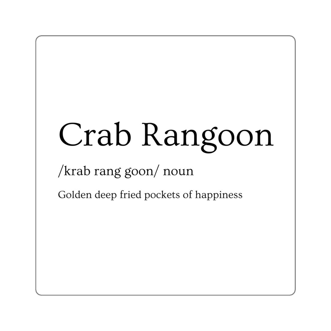 Crab Rangoon Square Sticker - Etsy