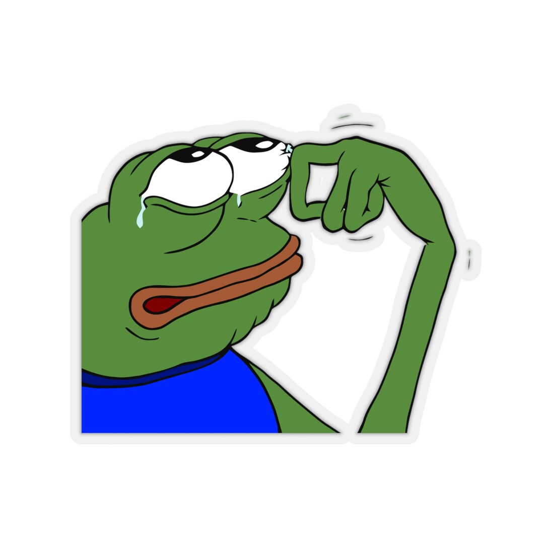 Sad Pepe, Sticker Transparent - Etsy